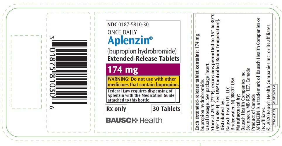 Rx Item-Aplenzin bupropion HBr Oral Tab ER 174mg Tab 30 by Valeant Pharma