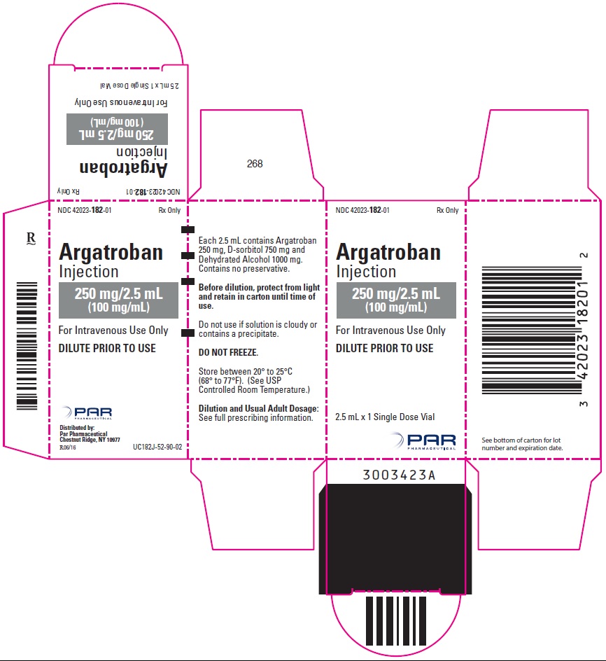Rx Item-Argatroban 100Mg/Ml Vial 2.5Ml By Endo Pharma Gen Acova