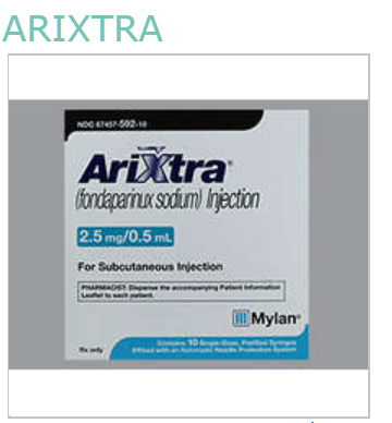 Rx Item-Arixtra fondaparinux sodium 2.5mg 0.5 Syg 10X0.5ml by Mylan