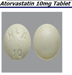 Rx Item-Atorvastatin 10mg Tab 90 by Sandoz Pharma