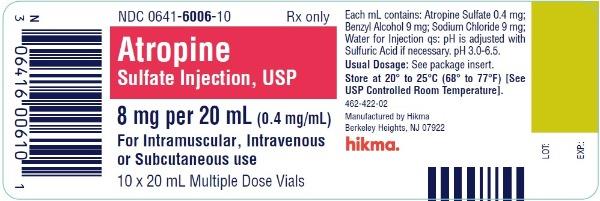 Rx Item-Atropine Sulfate 0.4mg/ml Vial 10X20ml by Accord Pharma