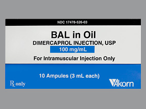 Rx Item-Bal In Oil 100mg/ml Amp 10X3ml by Akorn Pharma