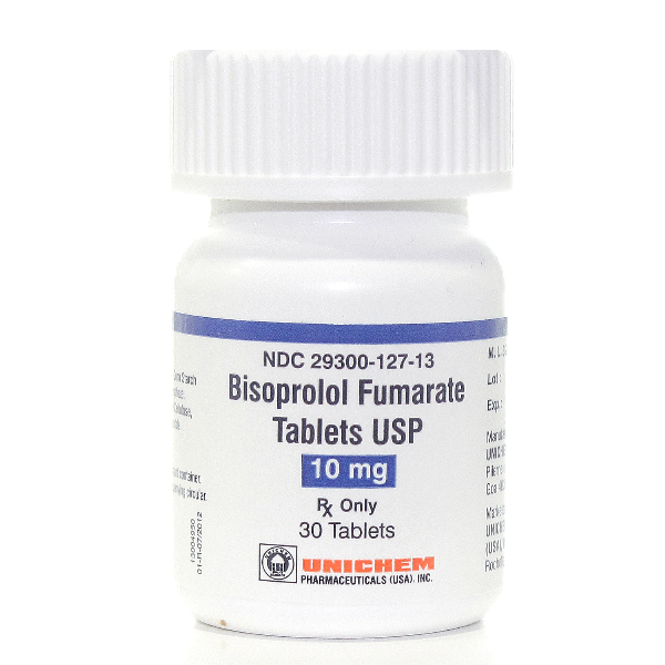Rx Item-Bisoprolol Fumarate 10Mg Tab 30 By Unichem Pharma Gen Zebeta
