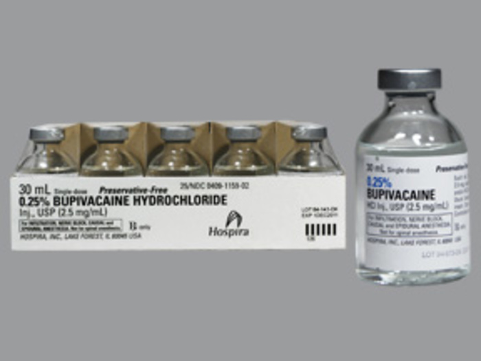 Rx Item-Bupivacaine 2.5Mg/Ml Pf 0.25% Sdv 25X30Ml By Hospira Worldwide