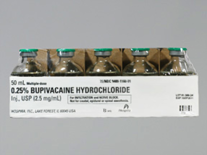 Rx Item-Bupivacaine 0.25% 2.5Mg/Ml 0.25% Mdv 25X50Ml By Hospira Worldwide
