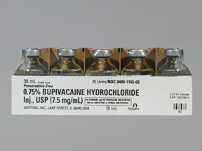 RX ITEM-Bupivacaine 7.5mg/ml PF 0.75% SDV Vial 25X30ml by Hospira Worldwide