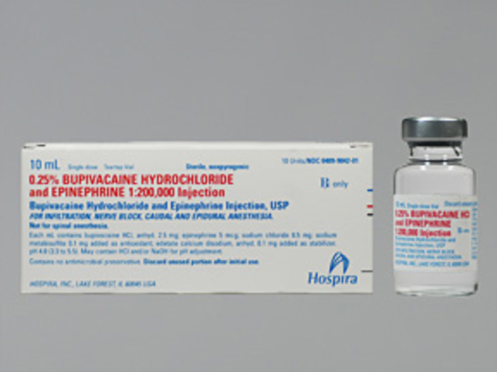 Rx Item-Bupivacaine Hcl-Epinephrine 0.25%-1:200K Sdv Vial 10X10Ml By ...