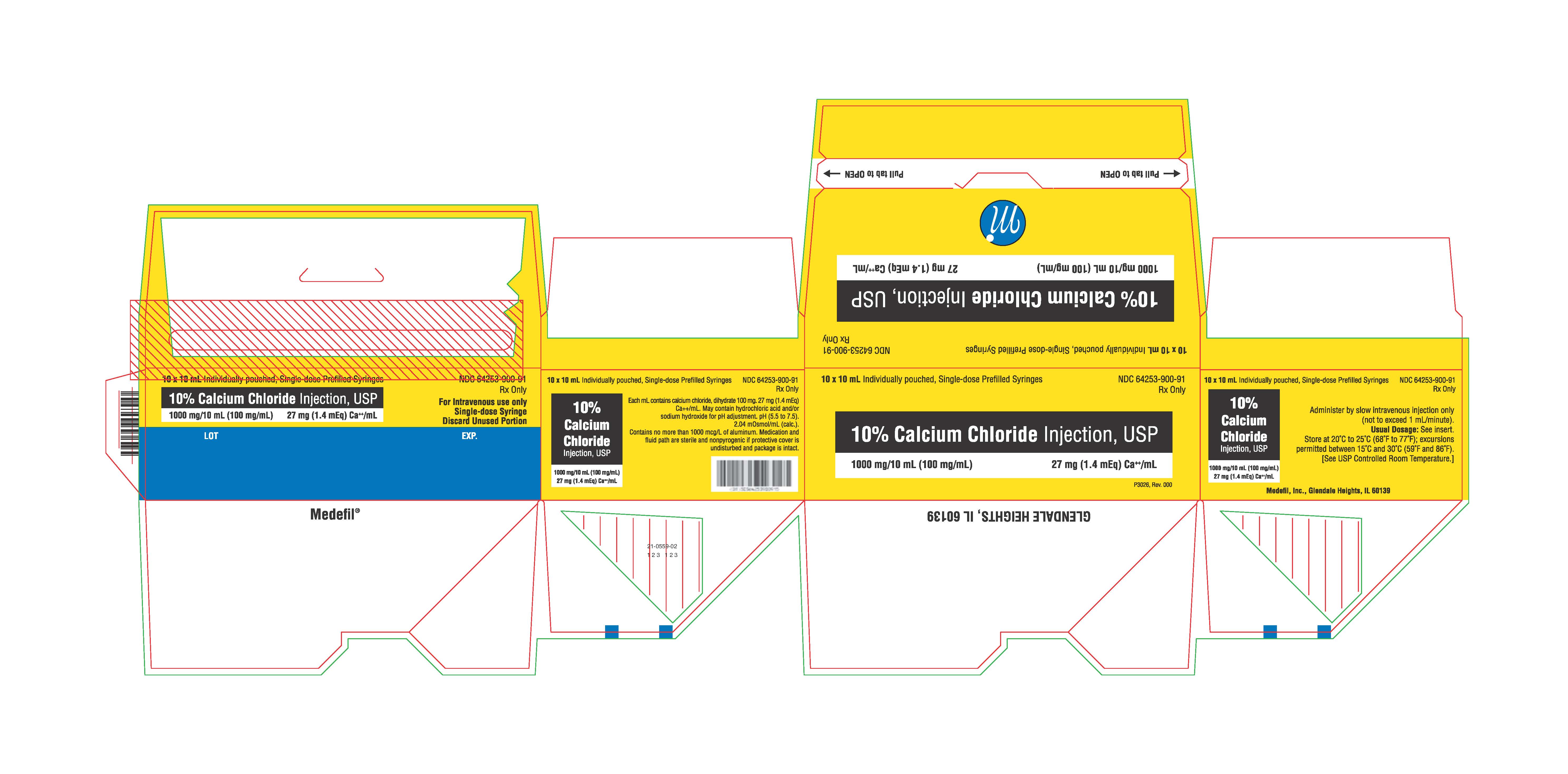 Rx Item-Calcium Chloride 100Mg/ml Syringe 60X10 ML by Medefil