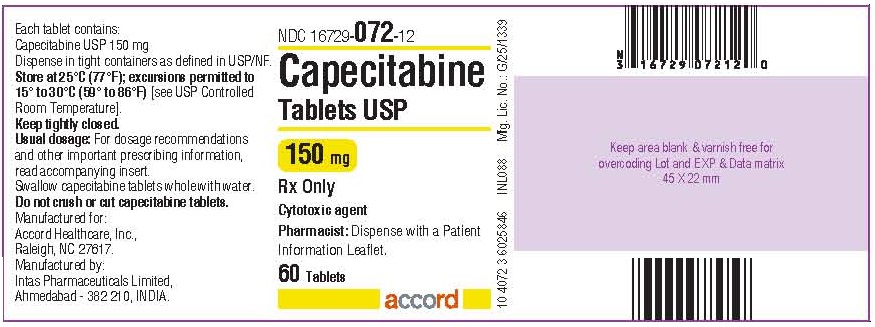 Rx Item-Capecitabine 150mg Tab 60 By Accord Healthcare Gen Xeloda