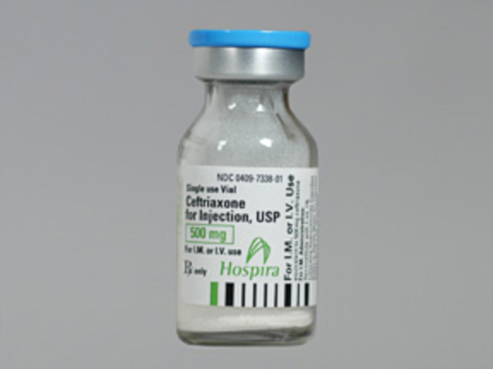 Rx Item-Ceftriaxone 500mg Vial 10 By Hospira Worldwide Gen Rocephin