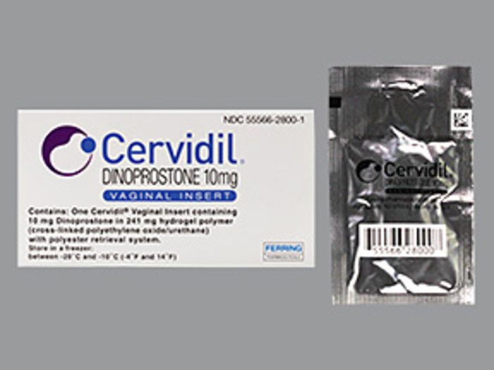 Rx Item-Cervidil 10mg dinoprostone Vaginal Insert By Ferring Pharm