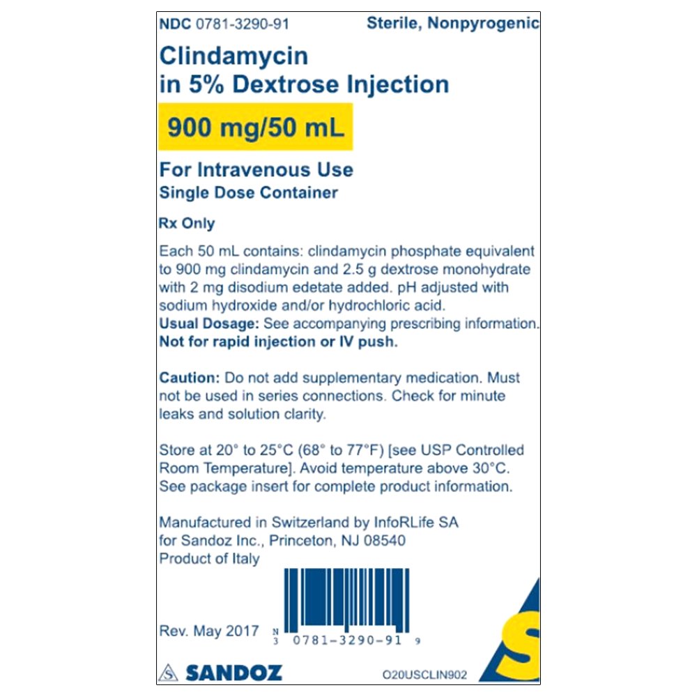 Rx Item-Clindamycin Phosphate-D5W 900Mg 50Ml PIGGYBACK 24X50Ml By ...