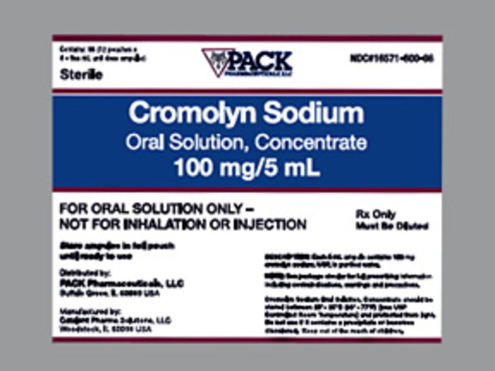 Rx Item-Cromolyn Sod 100MG 96X5 ML Sol by Rising Pharma USA Exp 3/23