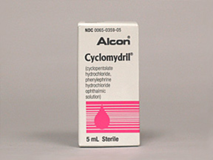 Rx Item-Cyclomydril 0 2% 1% Drops 5Ml By Alcon Labs
