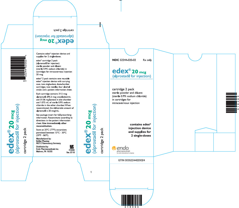 Rx Item-Edex 20Mcg Alprostadil Kit 2 By Endo Lab