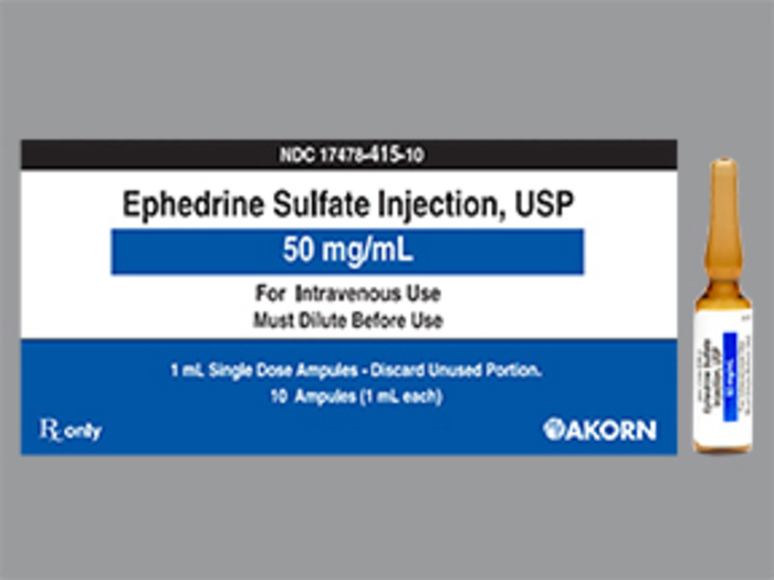 Rx Item-Ephedrine 50Mg/Ml Amp 10X1Ml By Akorn Pharma