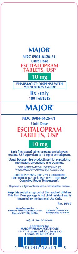 Rx Item-Escitalopram 10Mg Tab 100 By Major Pharma UD 10x10 Gen Lexapro