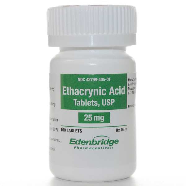 Rx Item-Ethacrynic Acid 25Mg Tab 100 By Edenbridge Pharma Gen Edecrin