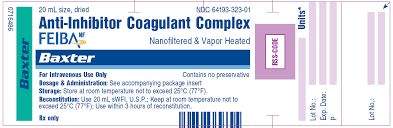 Rx Item-Feiba 1026 IU Vial By Baxalta Healthcare