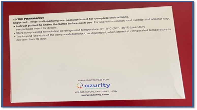 Rx Item-First Lansoprazole 5 Oz By Cutis Pharma(Requires Compounding)