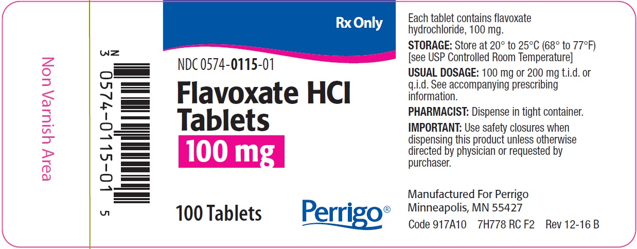 Rx Item-Flavoxate 100Mg Tab 100 By Perrigo Pharma Gen Urispas