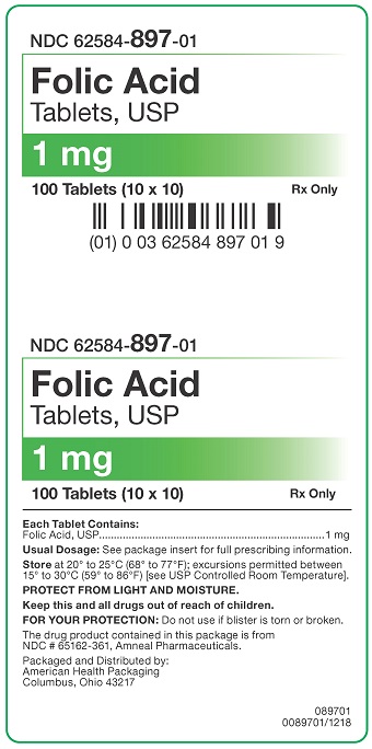 Rx Item-Folic Acid 1Mg Tab 100 By American Health Packaging UD