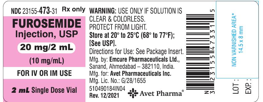 Rx Item-Furosemide 10MG/ML 1x2 ML Single Dose Vial by Herit