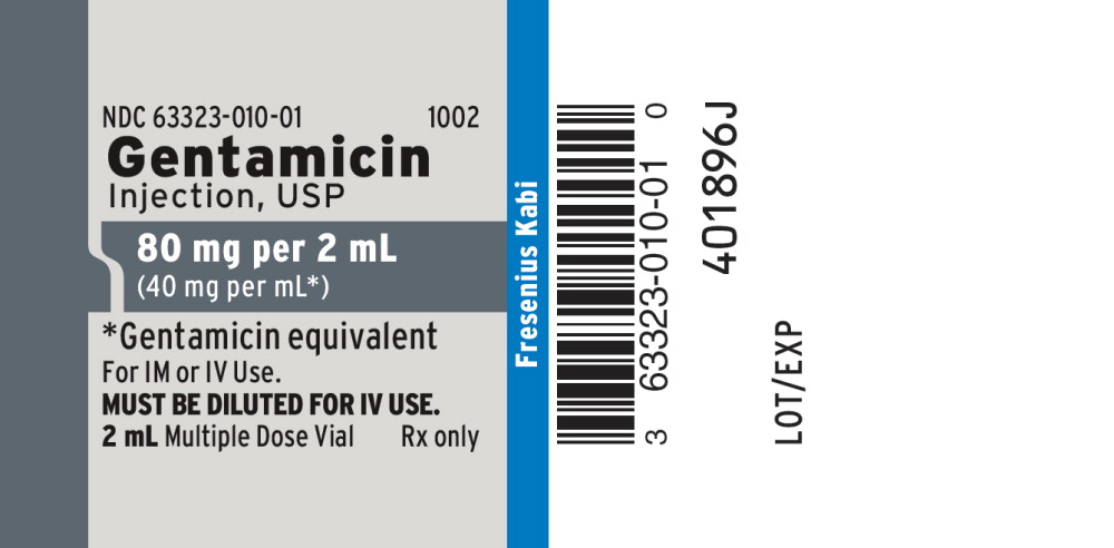 Rx Item-Gentamicin 80Mg/2Ml Vial 25X2Ml By Fresenius Kabi USA Gen Garamycin