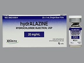 Rx Item-Hydralazine 20Mg/Ml Vial 25X1Ml By X Gen Pharma