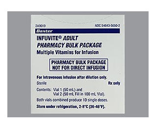 RX ITEM-Infuvite Adlt 200 150 10 Vial 2X50Ml By Baxter Pharma Refrigerated