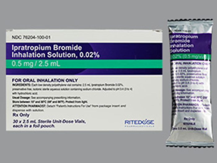 Rx Item-Ipratropium Bromide Inhal 0.2Mg/Ml Sol 30X2.5Ml By Ritedose Gen ...