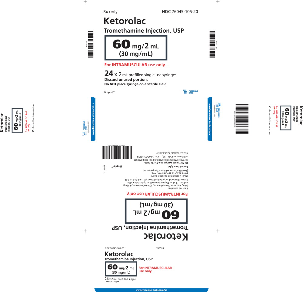 Rx Item-Ketorolac Tro 60MG 24X2 ML Inj by Fresenius Kabi Pharma