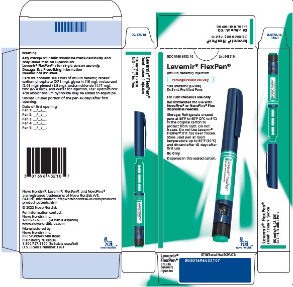 Rx Item-Levemir Flexpen 100U/Ml (3) Cartridge 5X3Ml By Novo Nordisk Pharm