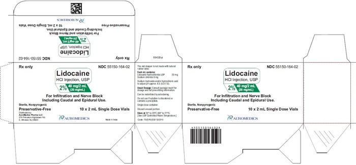 Rx Item-Lidocaine 2% 20mg/ml Vial 10X2ml by Auromedics