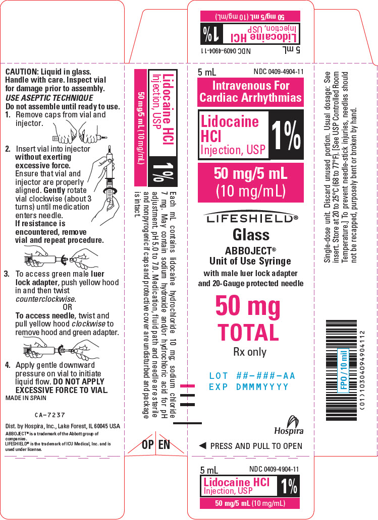 Rx Item-Lidocaine 1% 50Mg/5 Ml Syringe 10X5Ml By Hospira