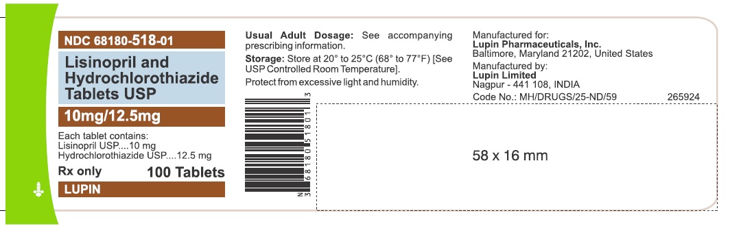 Rx Item-Lisinopril-HCTZ 10 12.5Mg Tab 100 By Lupin Pharma gen Zestoretic