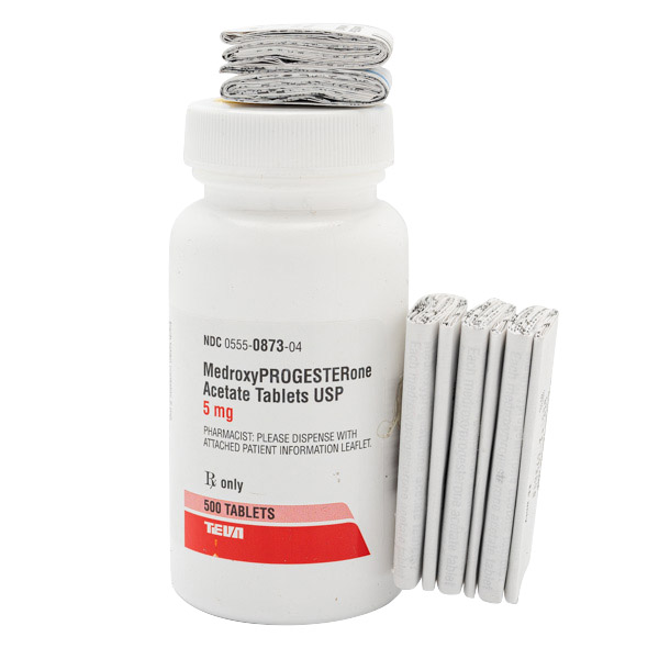Rx Item-Medroxyprogesterone Acetate 5MG 500 Tab by Teva Pharma USA Gen ...