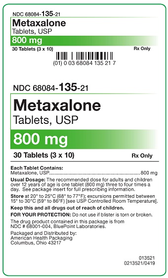 Rx Item-Metaxalone 800Mg Tab 30 By AHP Gen Skelaxin UD