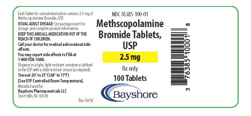 Rx Item-Methscopolamine Bromide 2.5Mg Tab 100 By Bayshore Gen Pamine Forte
