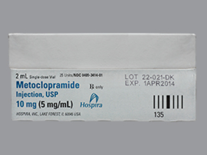Rx Item-Metoclopramide 5Mg/Ml Inj Vial 25X2Ml By Hospira Worldwide