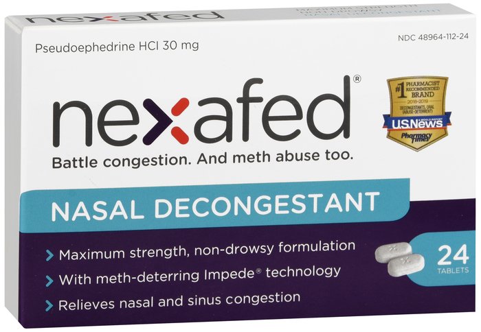 RX ITEM-Nexafed 30Mg PSE W Meth Deter Tab 24Ct