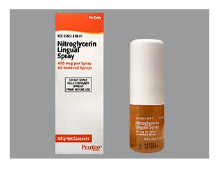Rx Item-Nitroglycerin Ling 400Mcg Spr Spray 4.9Gm By Perrigo Pharma