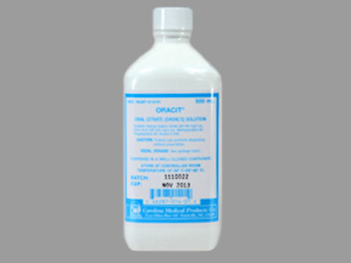 Rx Item-Oracit 640 490Mg Solution 16 Oz By Carolina Med Prod Co