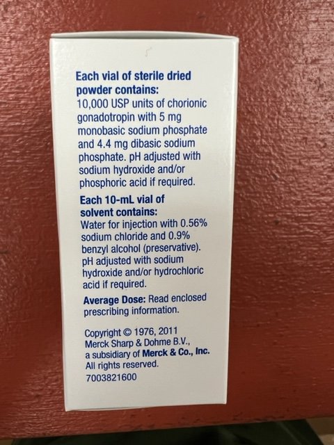Rx Item-Pregnyl 10 ML Multi Dose Vial by Organon Pharma USA