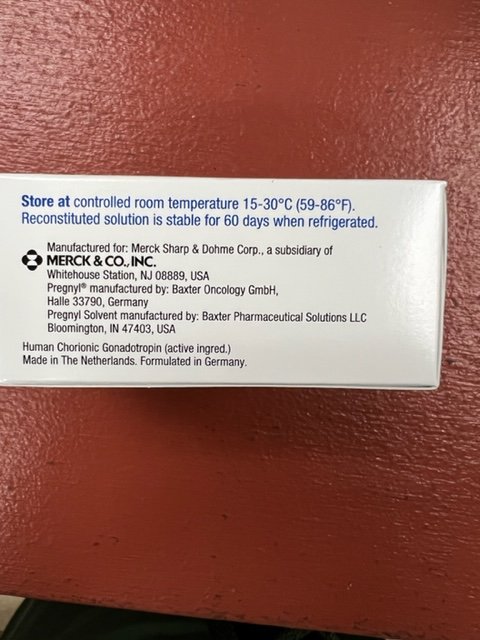 Rx Item-Pregnyl 10 ML Multi Dose Vial by Organon Pharma USA