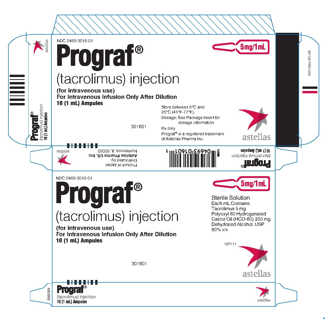 Rx Item-Prograf 5Mg/Ml Amp 10X1Ml By Astellas Pharma