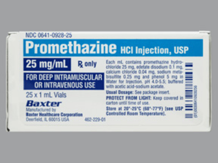 Rx Item-Promethazine 25Mg/Ml Vial 25X1Ml By Westward Pharma Gen Phenergan