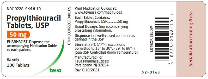 Rx Item-Propylithiouracil 50Mg Tab 100 By Teva Actavis Pharma