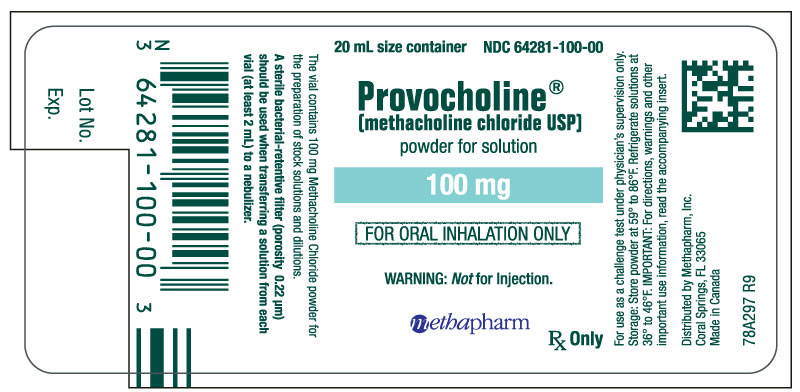 Rx Item-Provocholine 100Mg Vial Methacholine Chloride 6X20Ml By Methapharm
