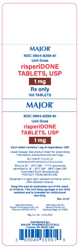 Rx Item-Risperidone 1Mg Tab 100 By Major Pharma Gen Risperdal